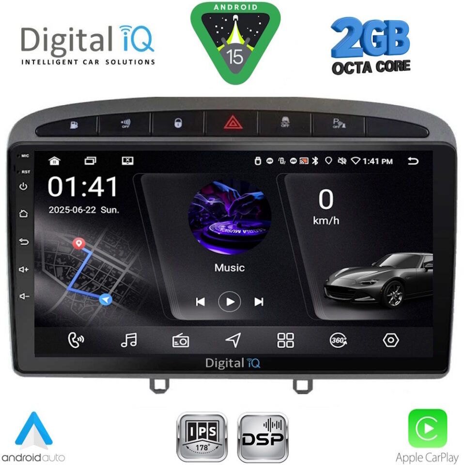 DIGITAL IQ RSF 4513GR_CPA (9inc) MULTIMEDIA TABLET for PEUGEOT 308 mod ...